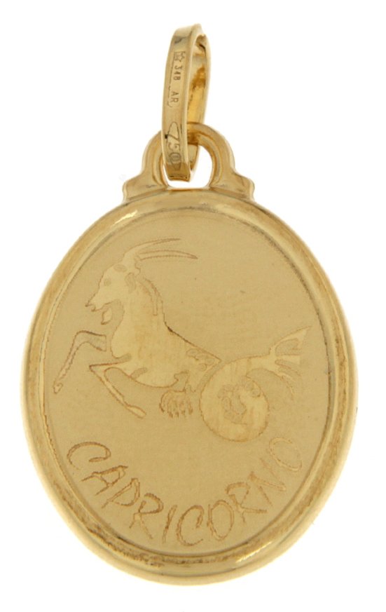 Pendant Zodiac Sign Capricorn Yellow Gold GL100265 - GioielleriaLucchese.it