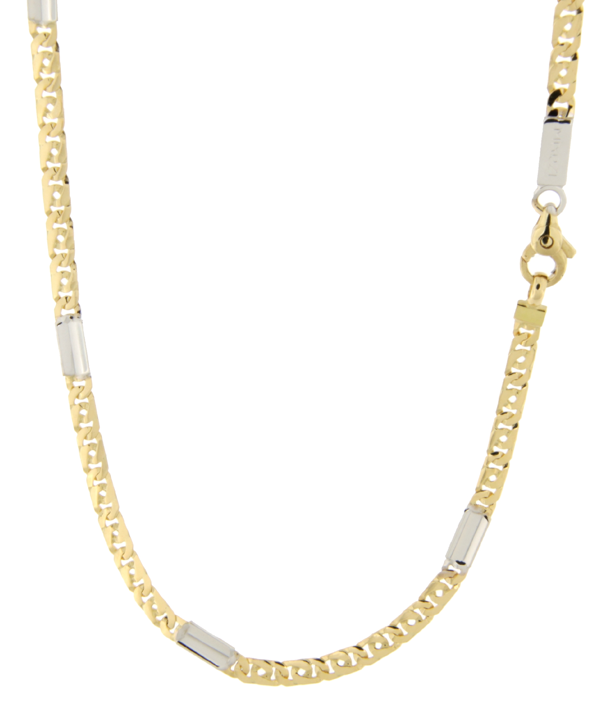 Collana Uomo Oro Giallo Bianco GL100620 - GioielleriaLucchese.it