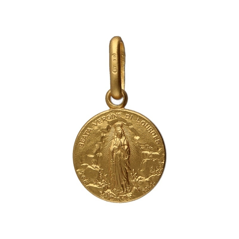 Medaglia Madonna di Lourdes Oro Giallo GL100746 - GioielleriaLucchese.it