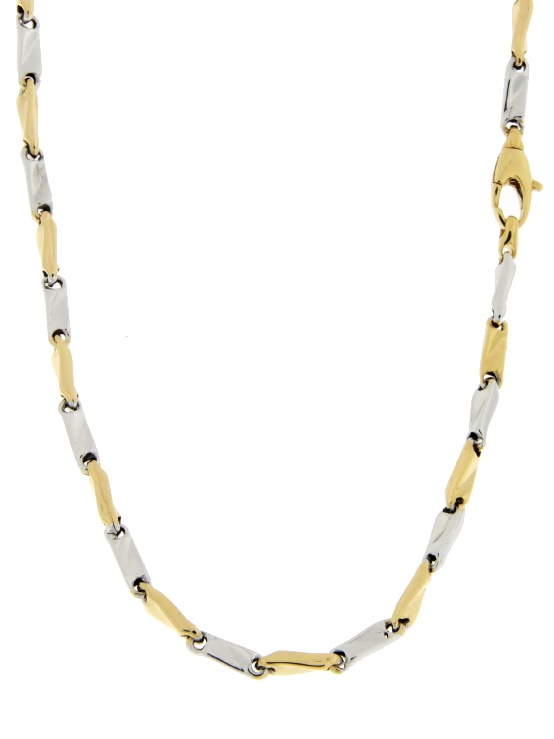 Collana Uomo Oro Giallo Bianco GL101087 - GioielleriaLucchese.it