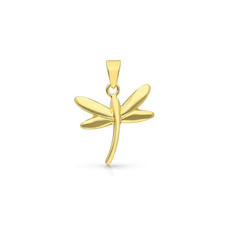 Yellow Gold Dragonfly Pendant GL102351 - GioielleriaLucchese.it